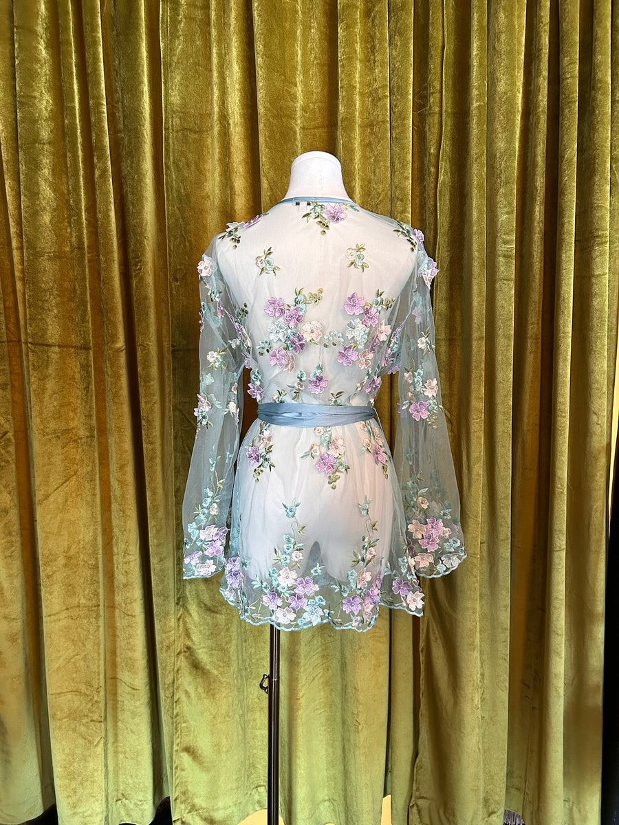 KILO BRAVA POWDER BLUE MULTI - SHORT ROBE